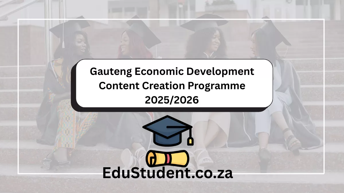 Gauteng Economic Development Content Creation Programme 2025/2026 ...